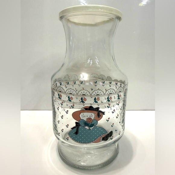 Anchor Hocking | Dining | Anchor Hocking Vintage Juice Carafe With Cat ...